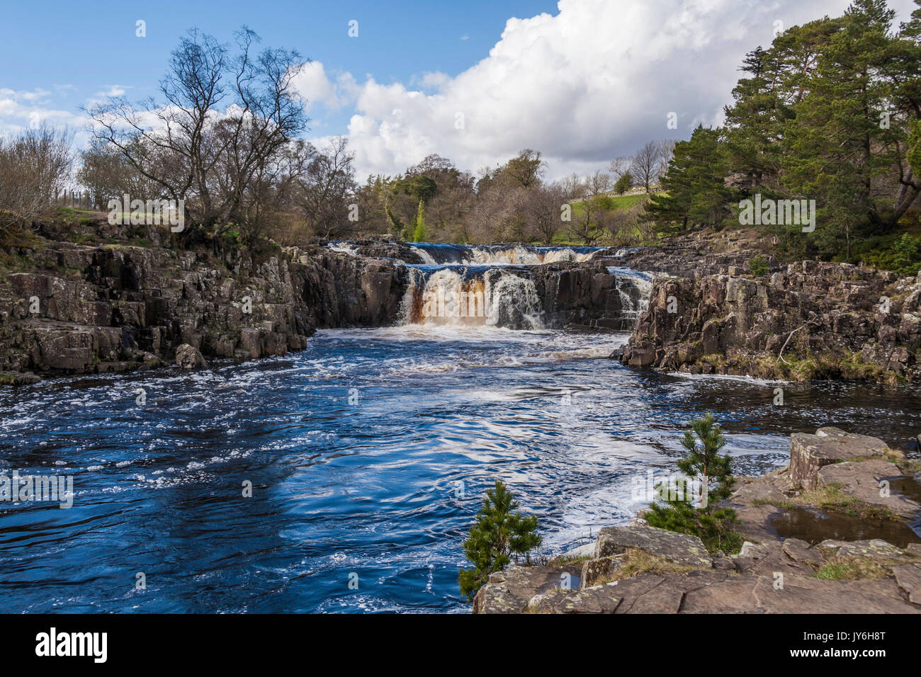 Waterfalls at Low Force,Bowlees,Teesdale,England,UK Stock Photo - Alamy