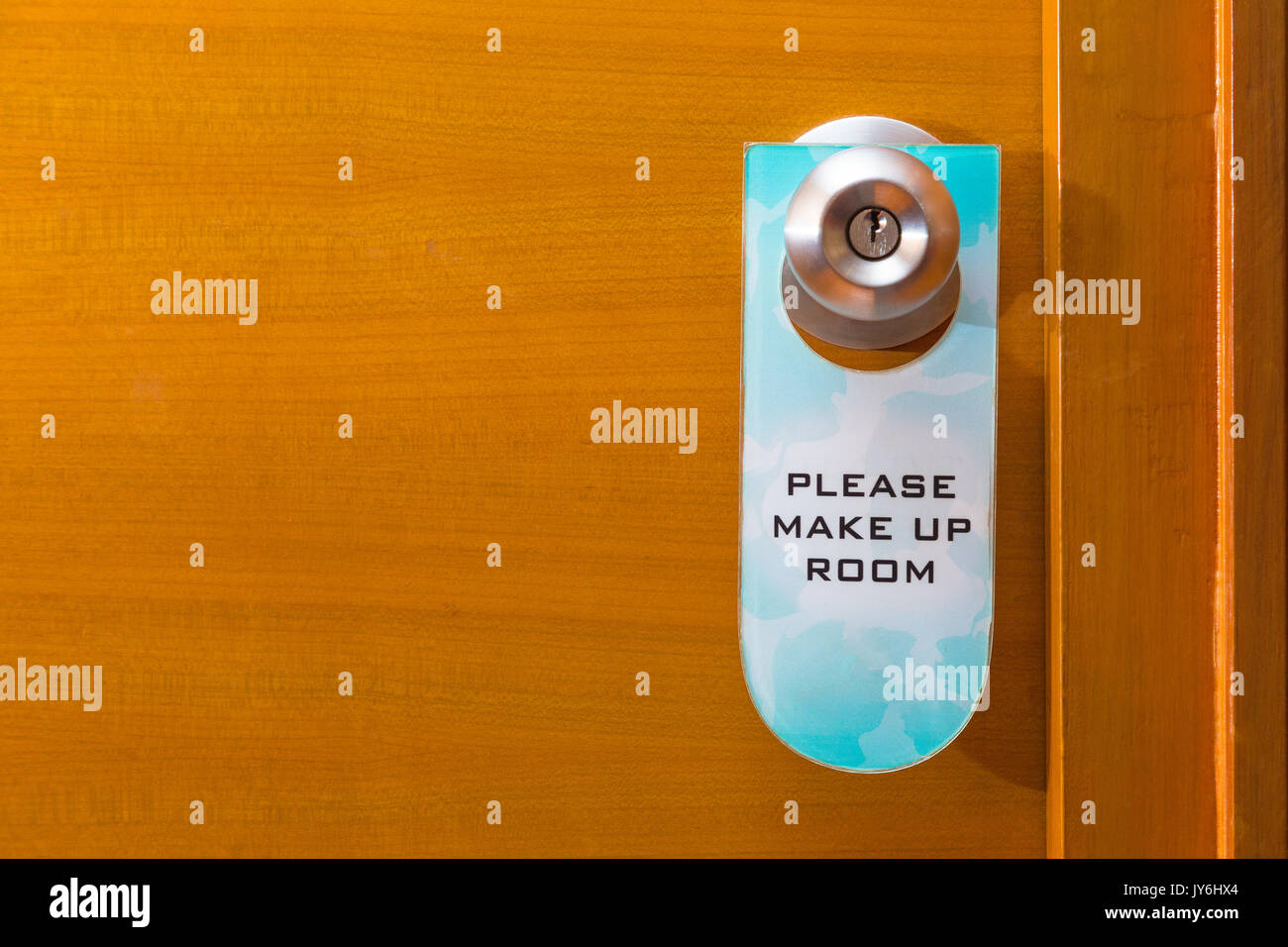 Label hanging on door handle hi-res stock photography and images - Alamy