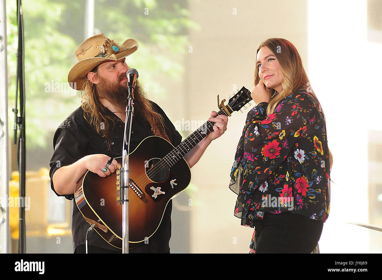 Chris Stapleton and Morgane Stapleton performing on NBC's 'Today' at ...
