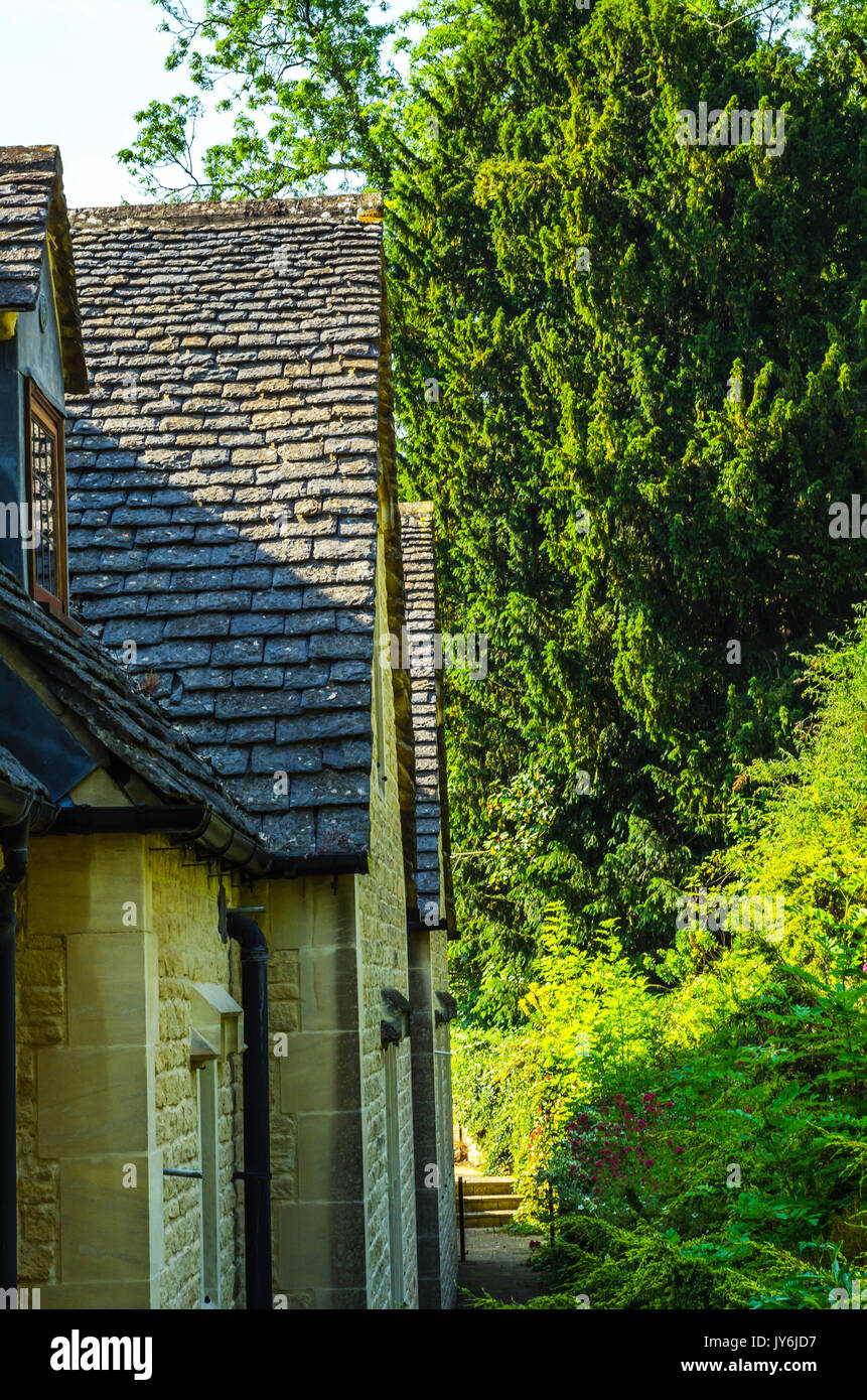 Roofs of buildings covered with sar roof tile, beautiful English ...