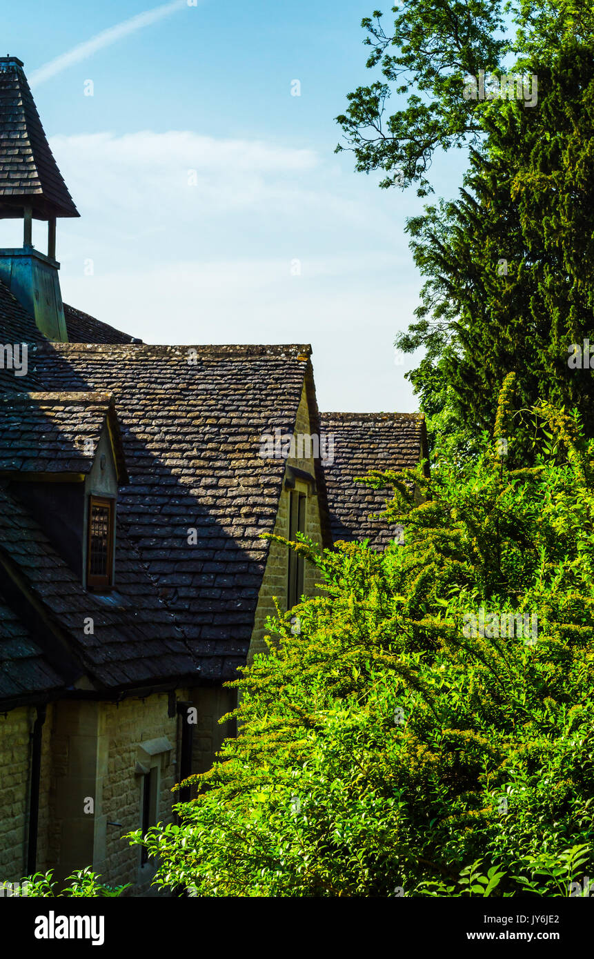 Roofs of buildings covered with sar roof tile, beautiful English ...