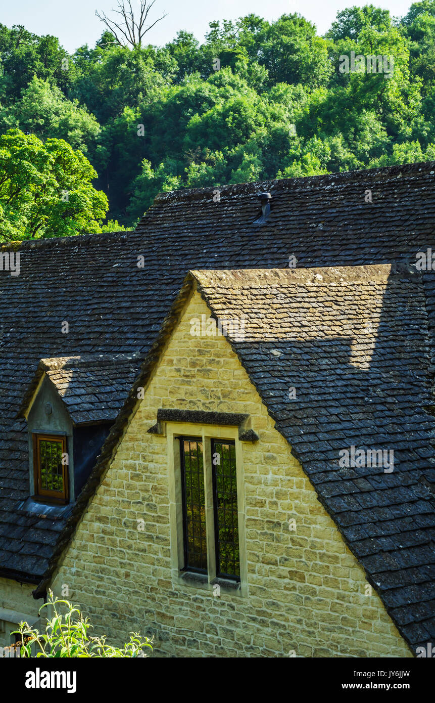 Roofs of buildings covered with sar roof tile, beautiful English ...