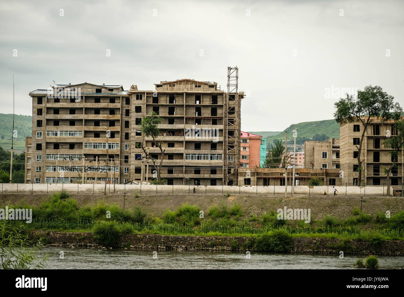 Hyesan, Ryanggang province, North Korea – August 5, 2017: The city ...
