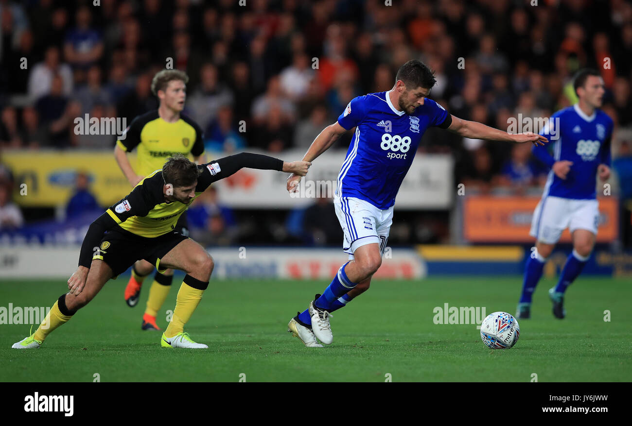Burton Albion's Luke Murphy (left) and Birmingham City's Lukas ...