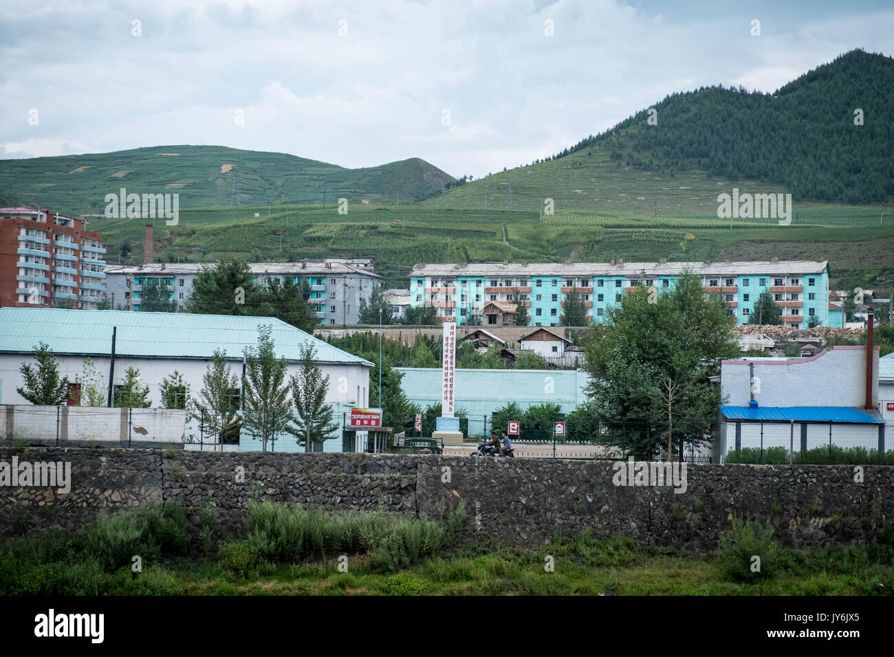 Hyesan, Ryanggang province, North Korea – August 5, 2017: The city has ...