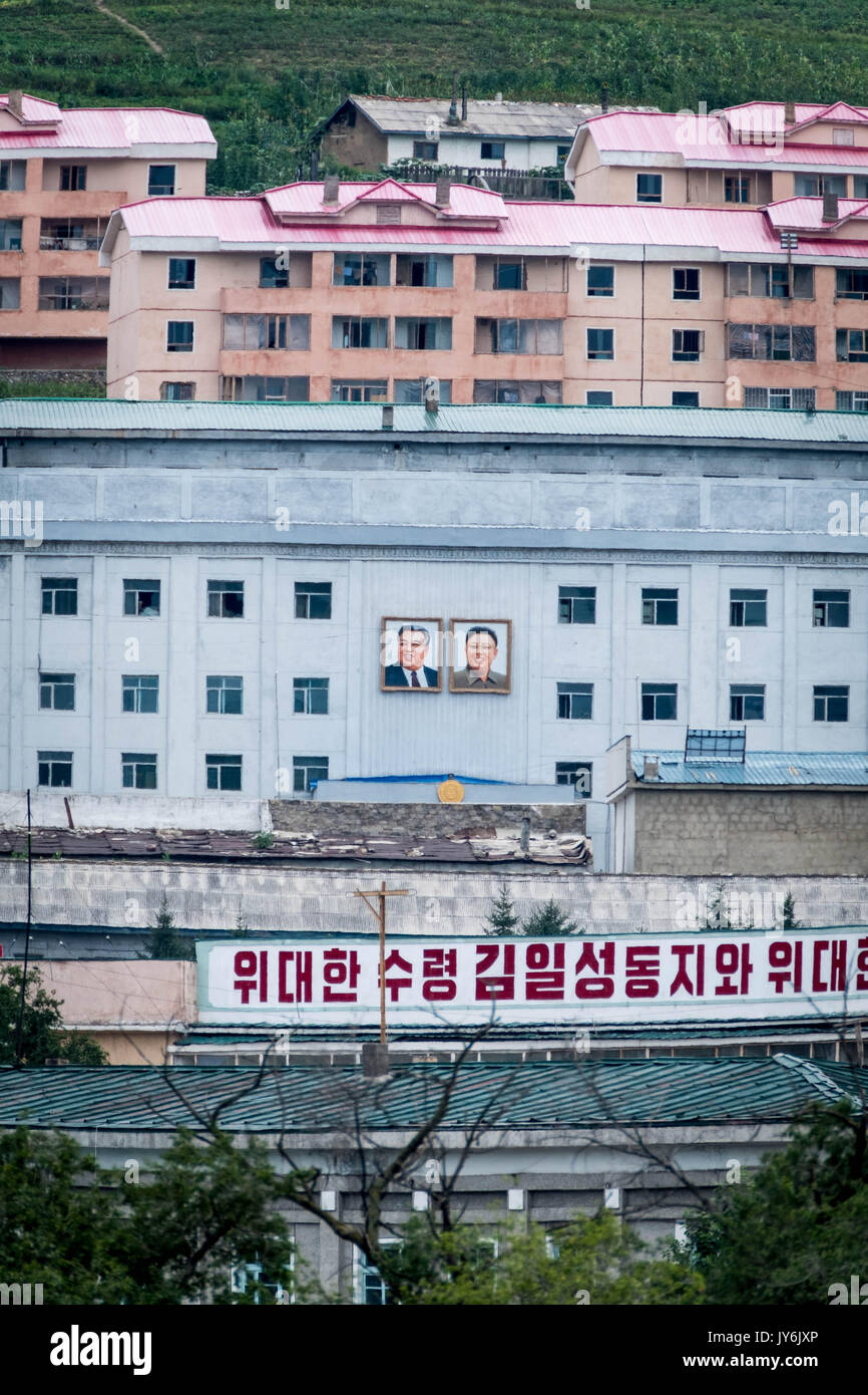 Hyesan, Ryanggang province, North Korea – August 5, 2017: The city ...