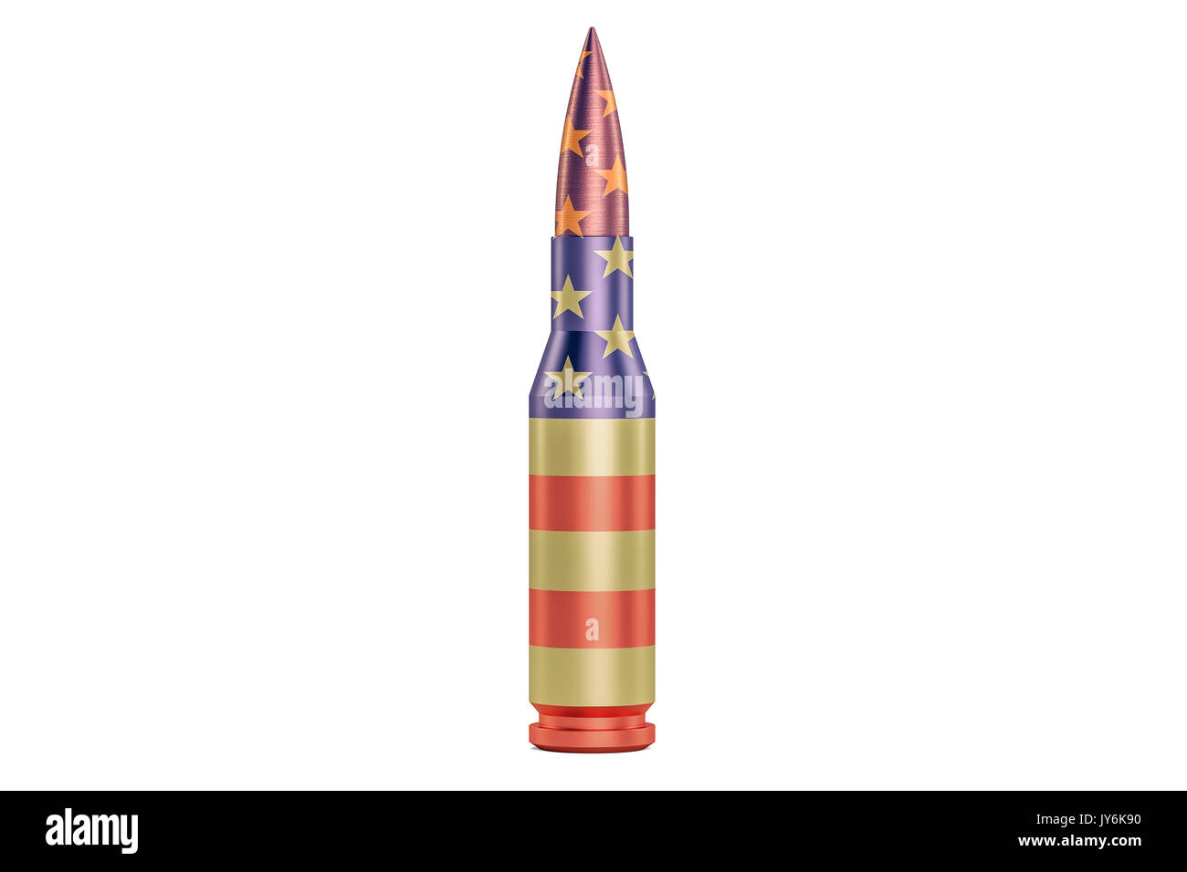 Bullet with american flag, 3D rendering Stock Photo - Alamy