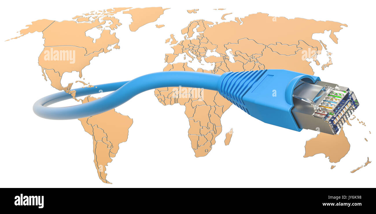 Internet connection concept. 3D rendering isolated on white background ...