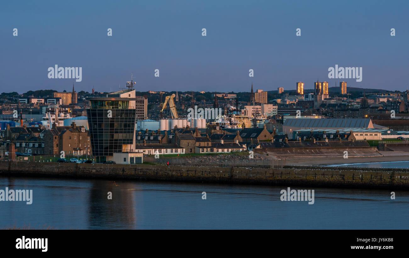 Aberdeen harbour, Scotland, United Kingdom, 16th August 2017. Aberdeen ...