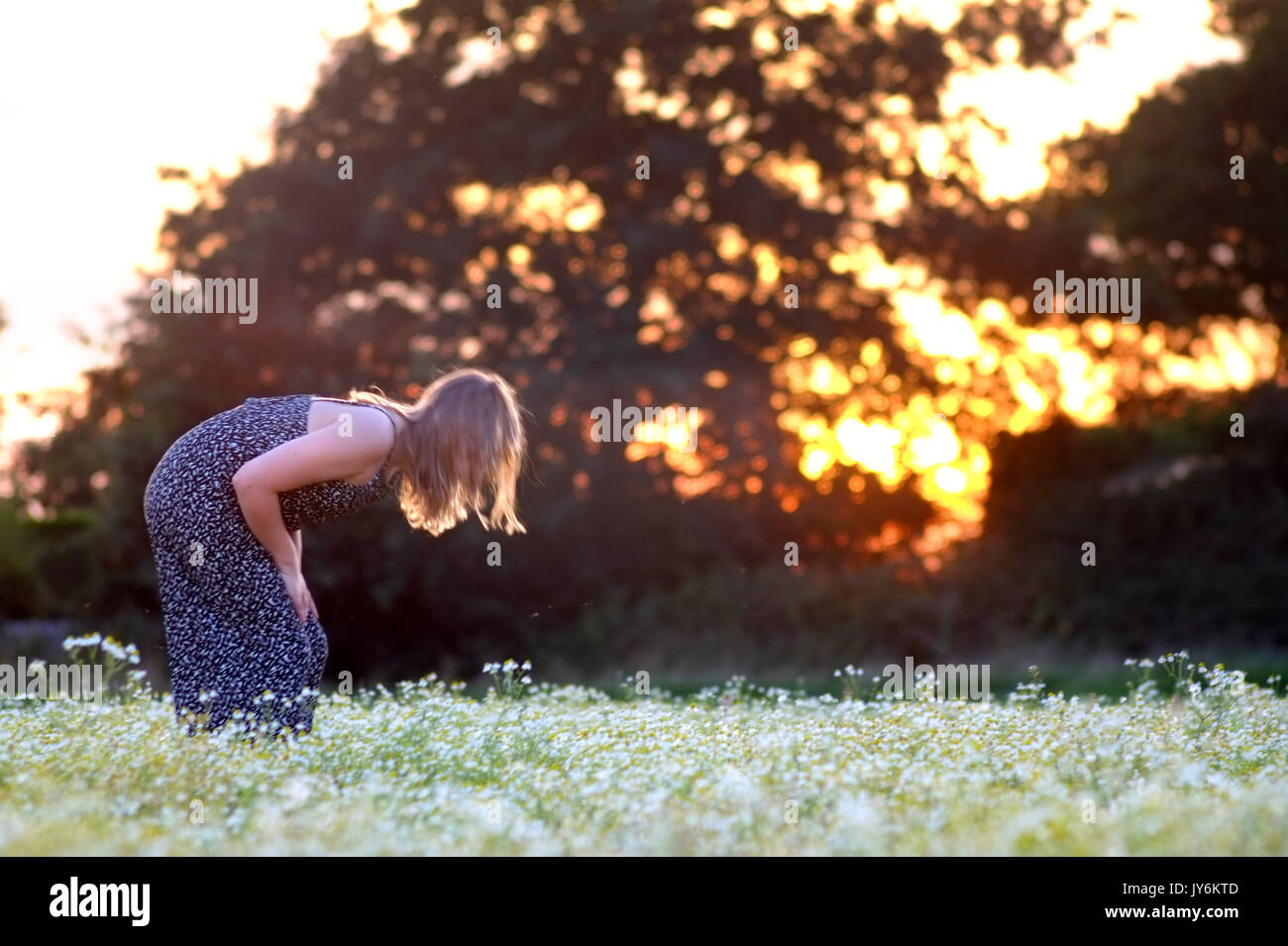 Girl wildflowers hi-res stock photography and images - Alamy