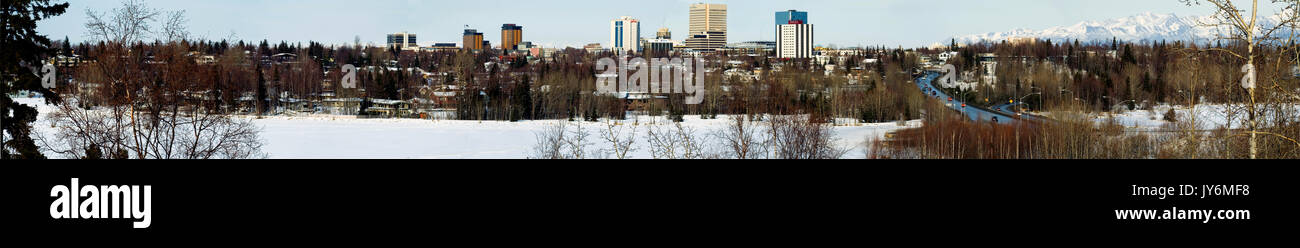 Downtown anchorage alaska in winter hi-res stock photography and images ...