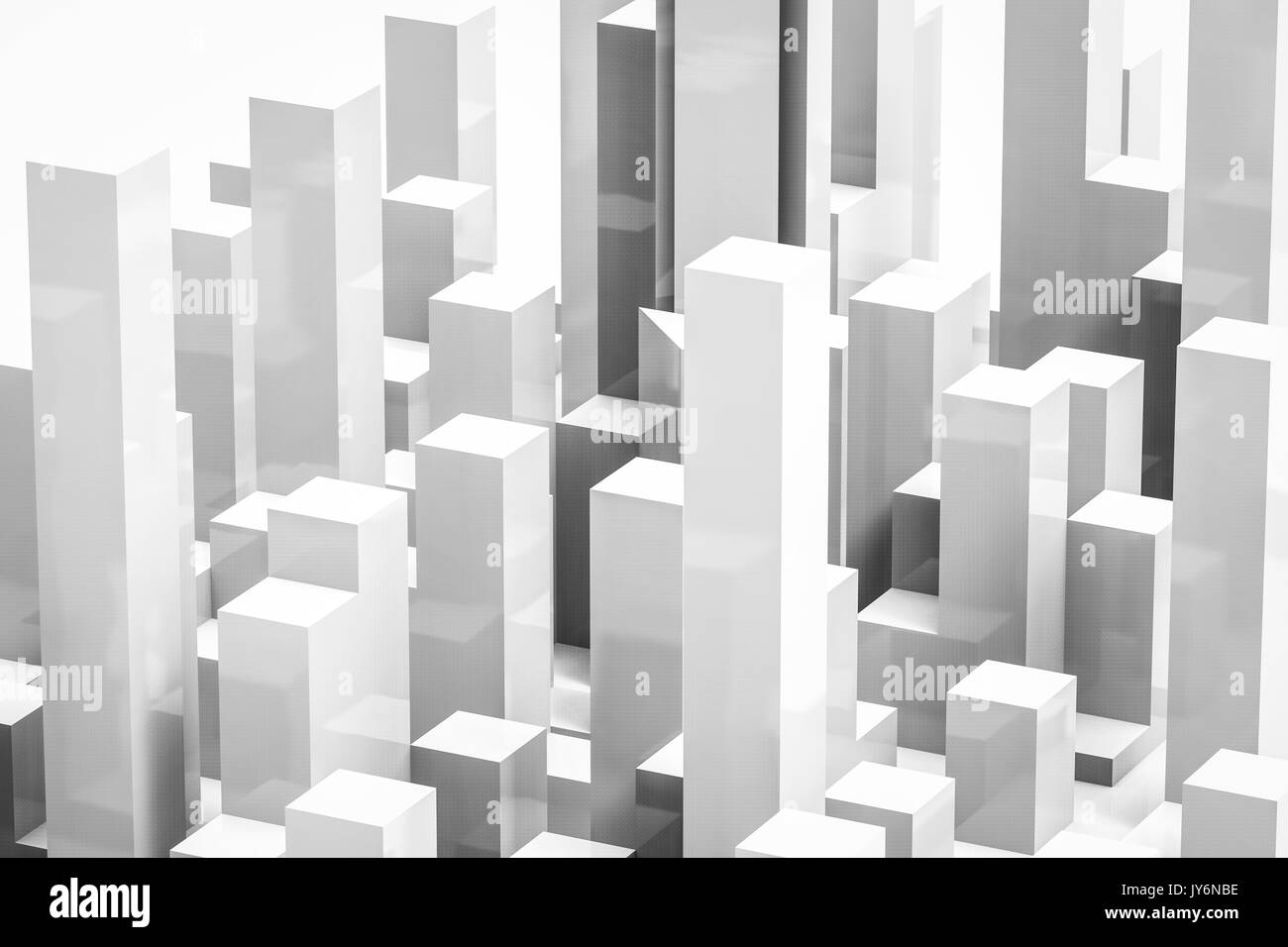 3d rendering white buildings on white background Stock Photo - Alamy