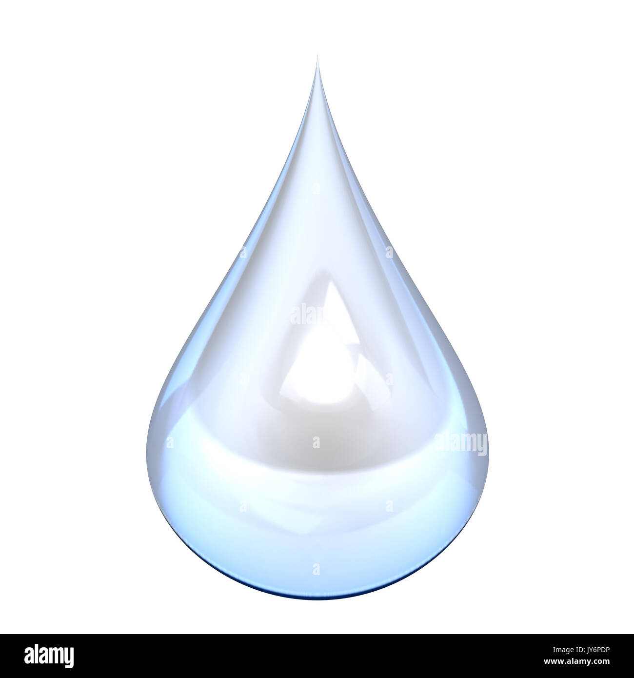 droplet of water on white background Stock Photo - Alamy