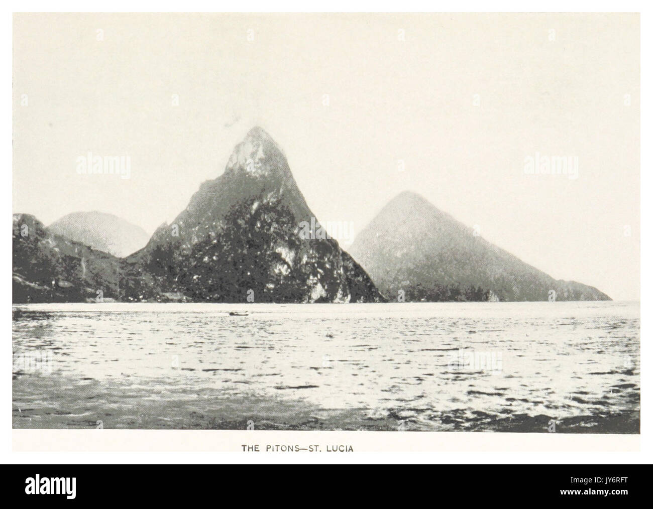 The Pitons are a pair of volcanic spires located on the southwest coast ...