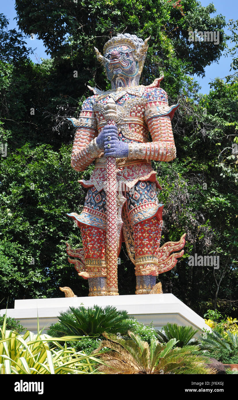Titan guardian of temple Thailand Stock Photo - Alamy