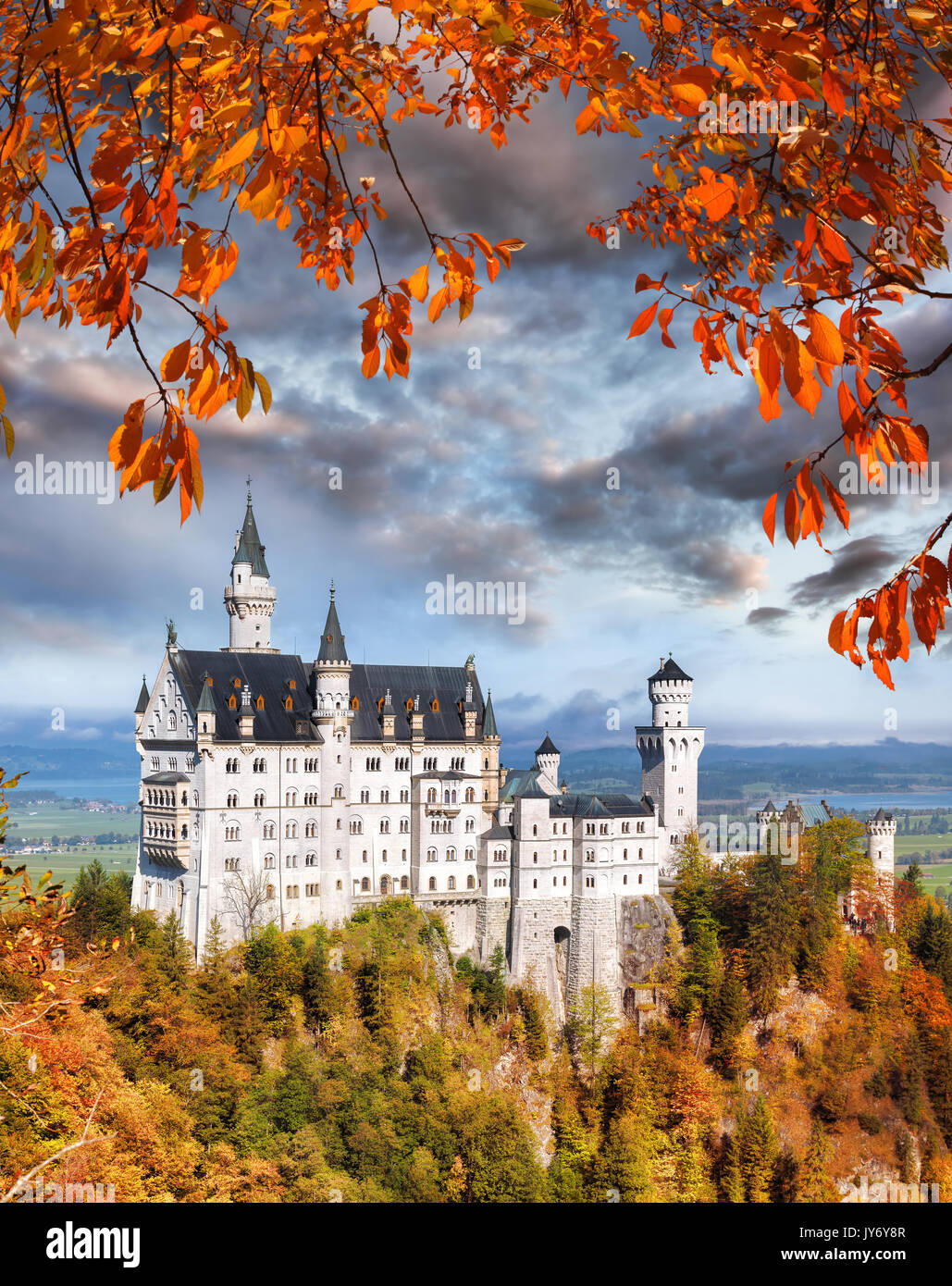 Famous Neuschwanstein castle in Bavaria, Germany Stock Photo - Alamy