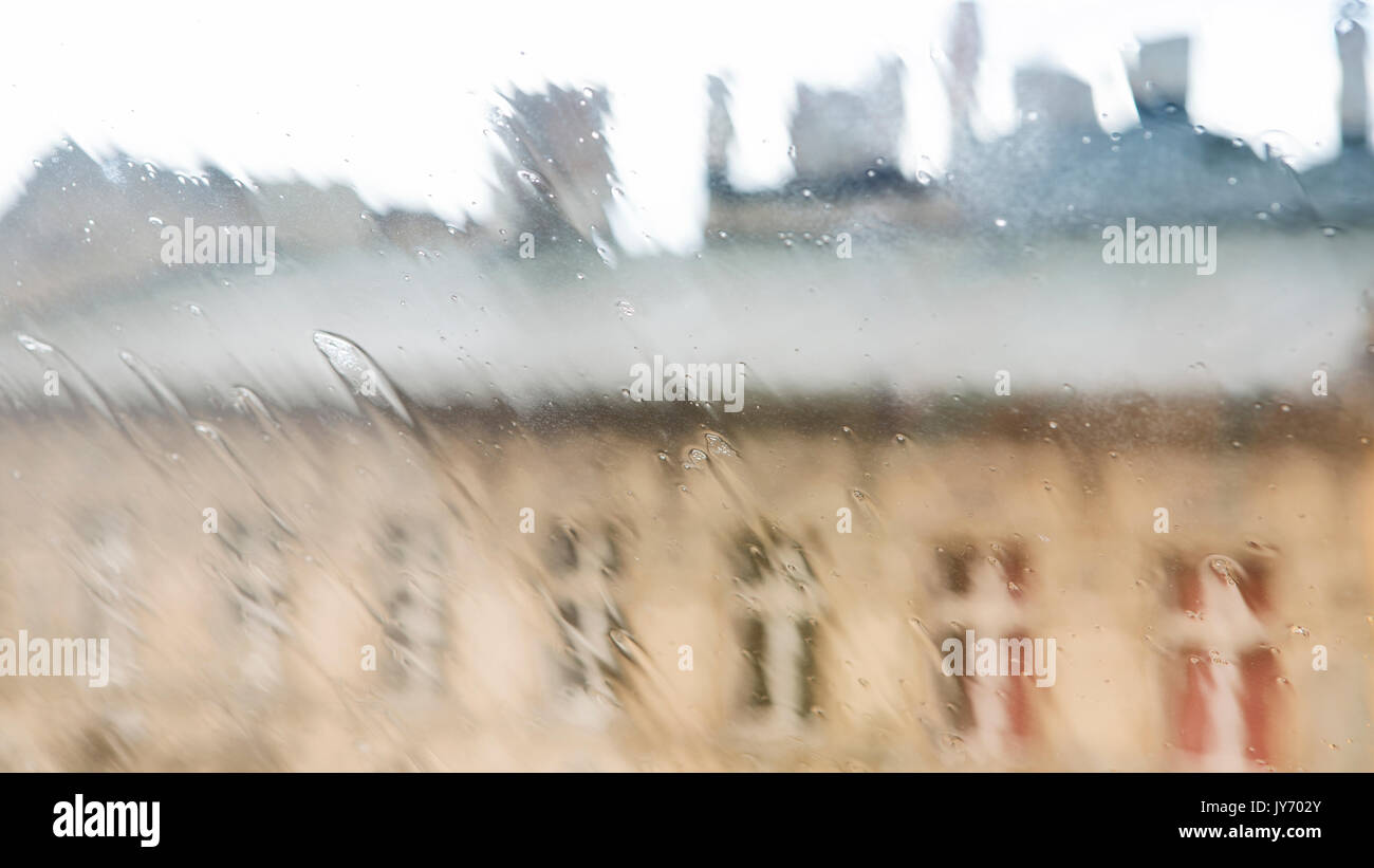closeup of window of apartment with rain on it Stock Photo - Alamy