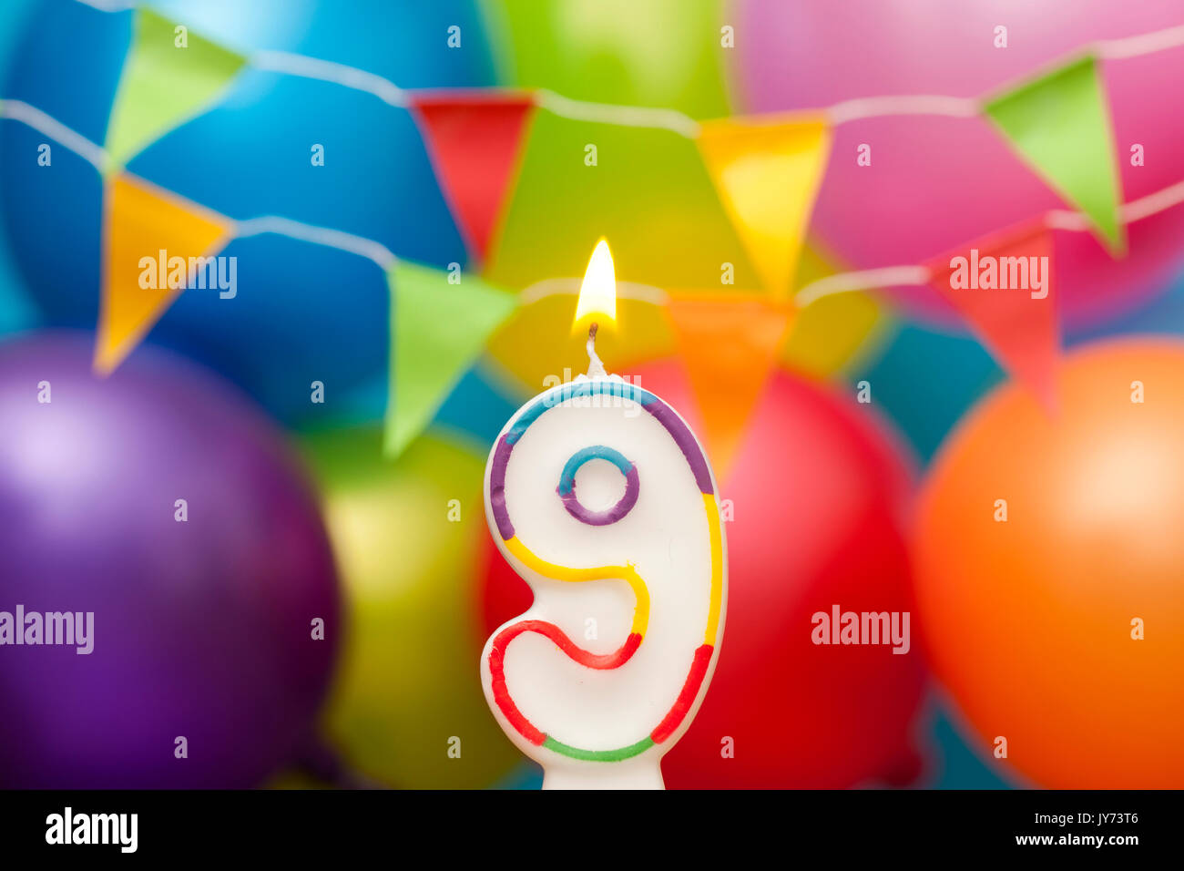 Birthday number 9 hi-res stock photography and images - Alamy
