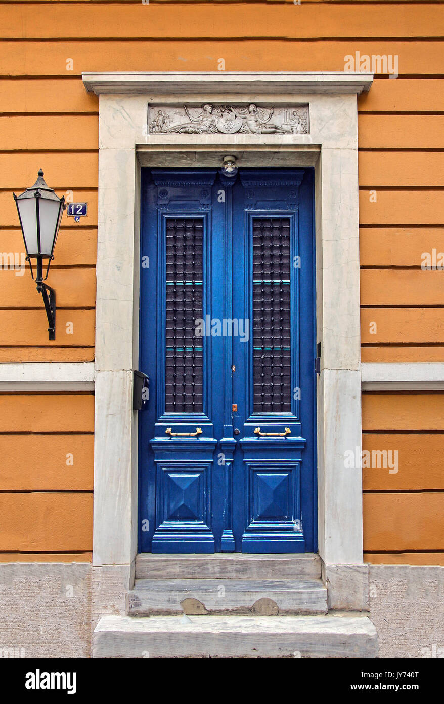 Greek traditional door Stock Photo - Alamy