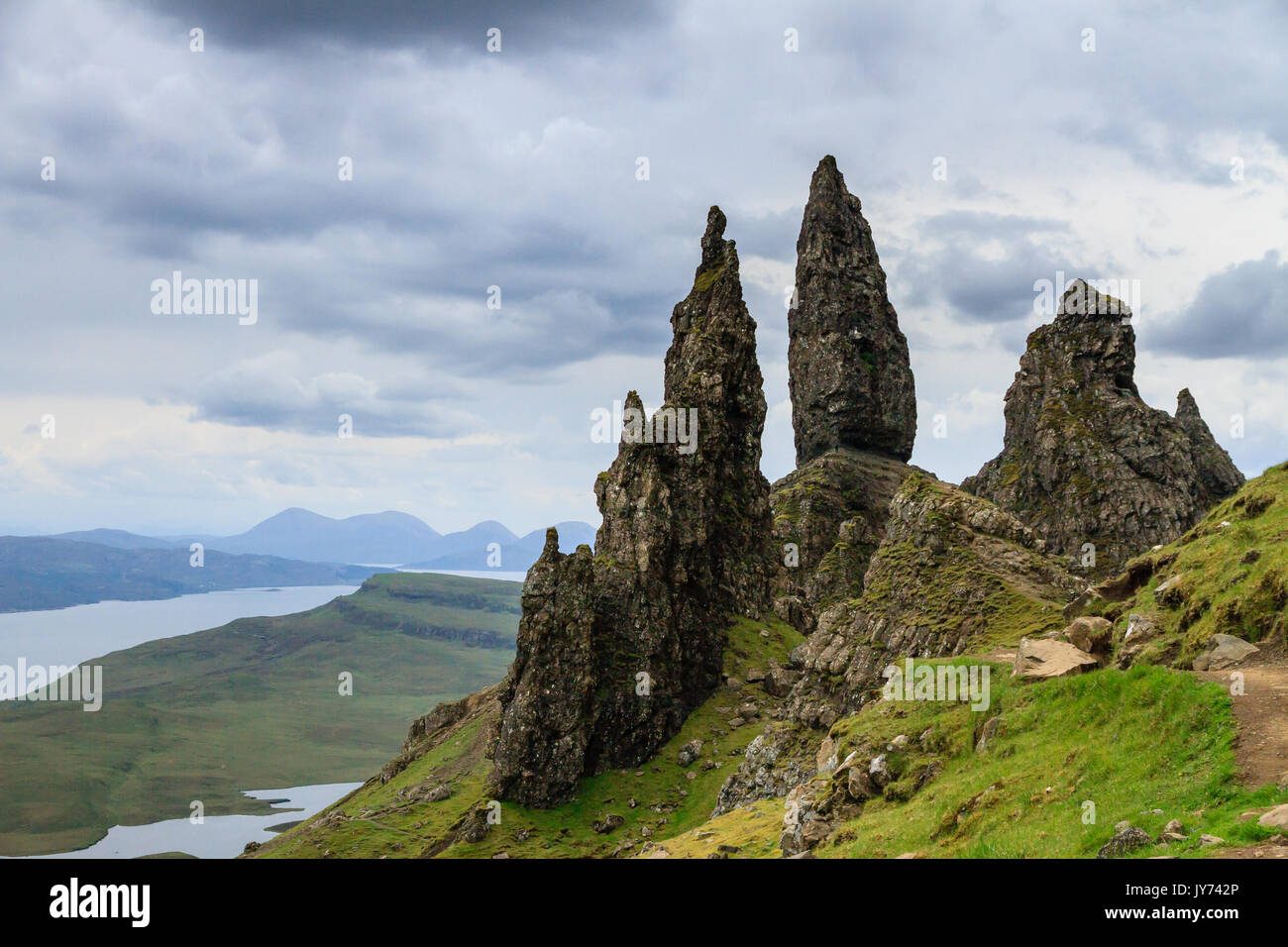 The old man of Storr Rock formation on the Isle of Skye on the West ...