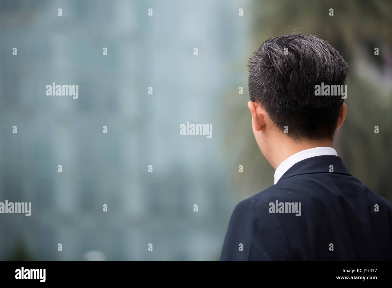 Asia businessman point hi-res stock photography and images - Alamy