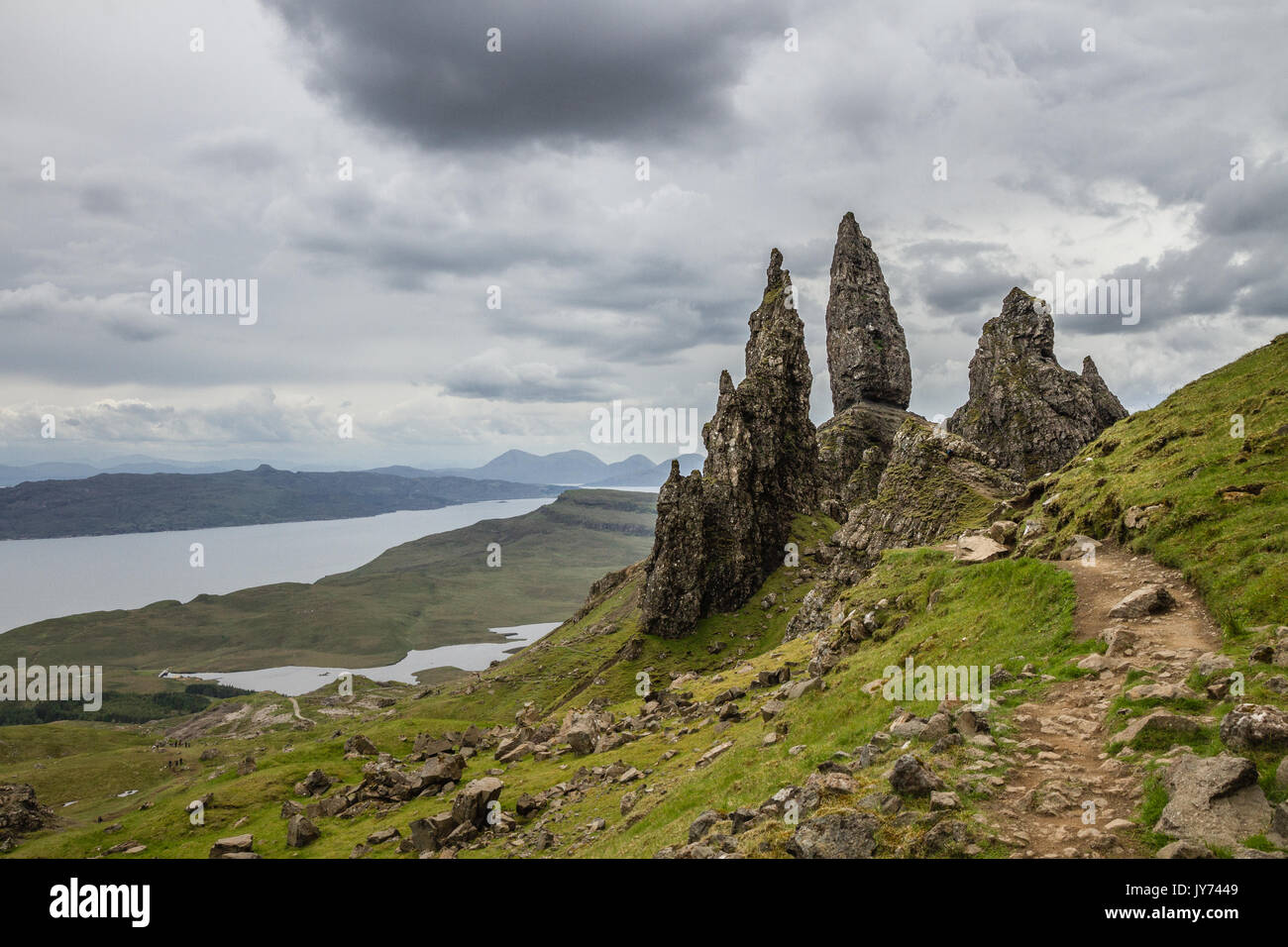 The old man of Storr Rock formation on the Isle of Skye on the West ...