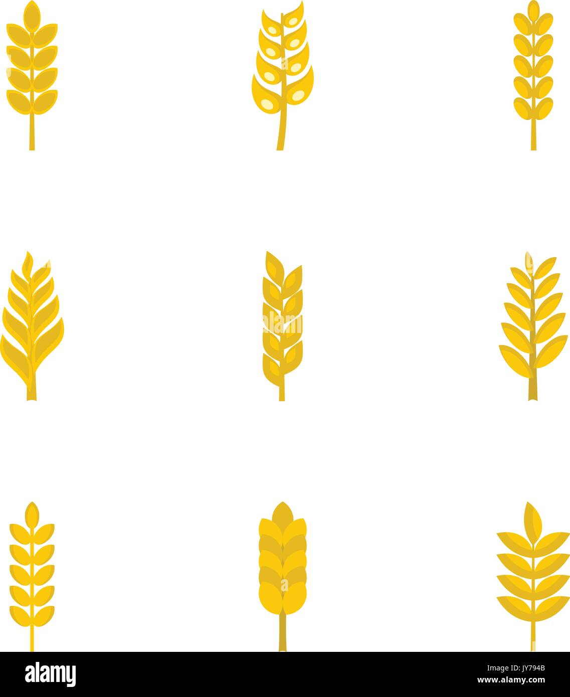 Grains icon set, flat style Stock Vector Image & Art - Alamy