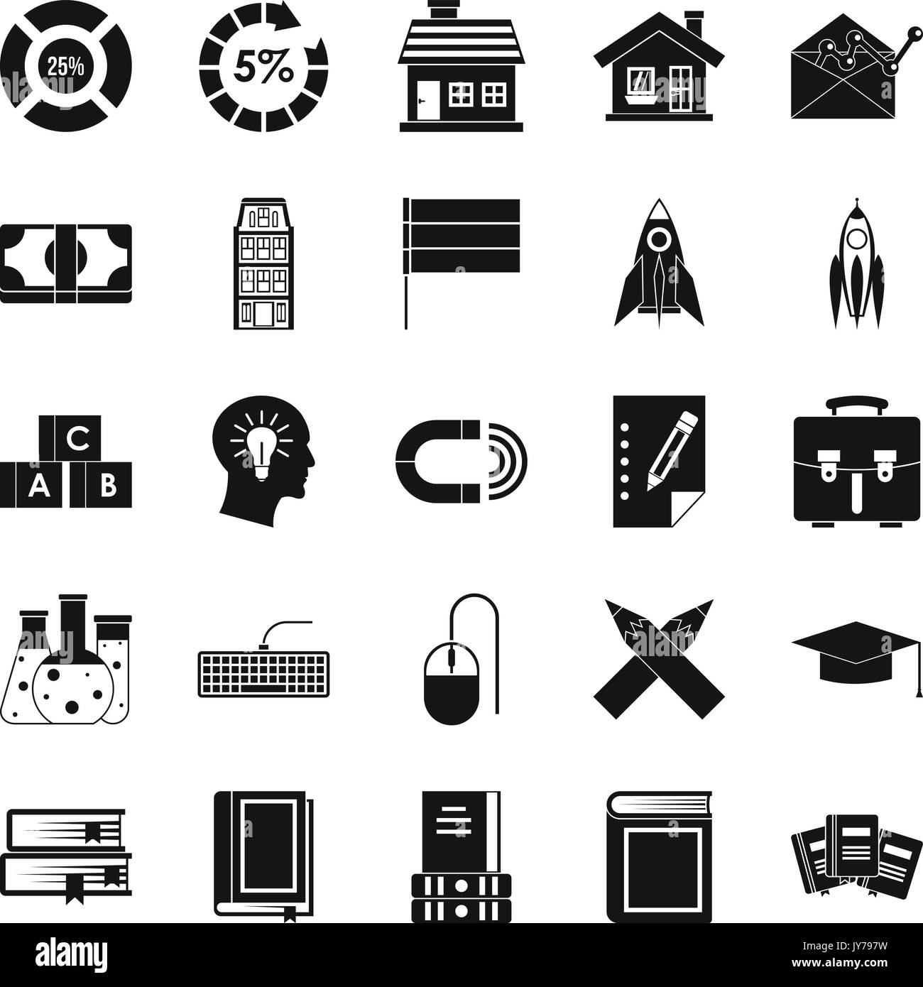 Discoverer icons set, simple style Stock Vector Image & Art - Alamy