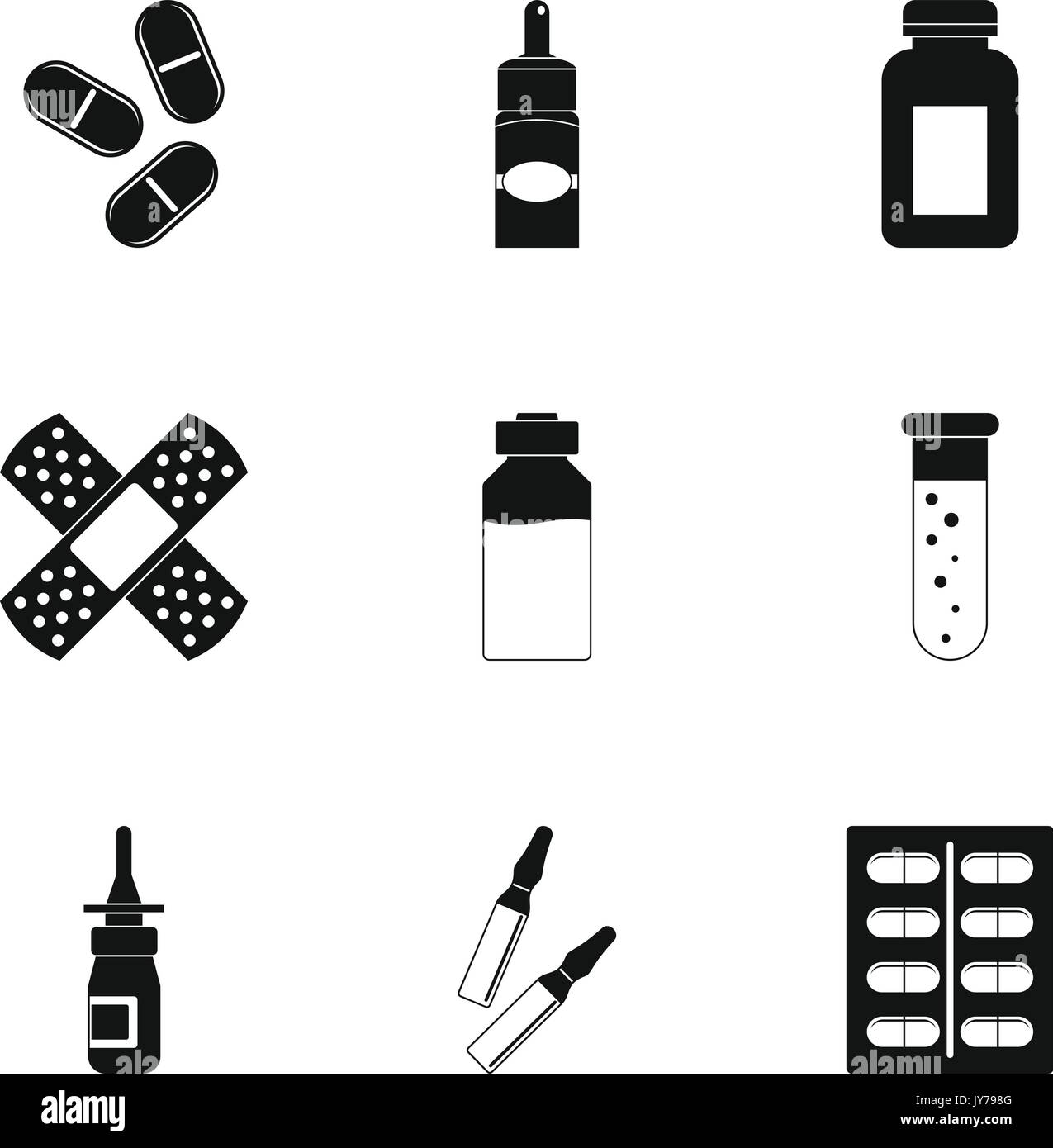 Drug forms icon set, simple style Stock Vector Image & Art - Alamy