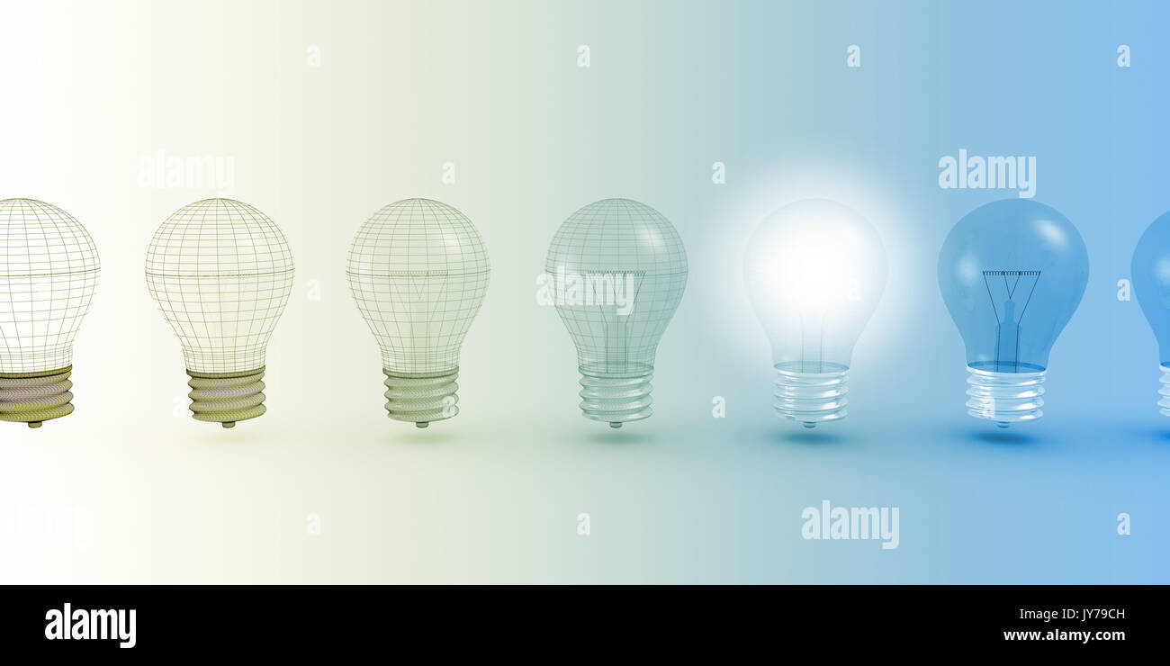 Creative Thinking with Light Bulb Illuminated as Concept Stock Photo ...