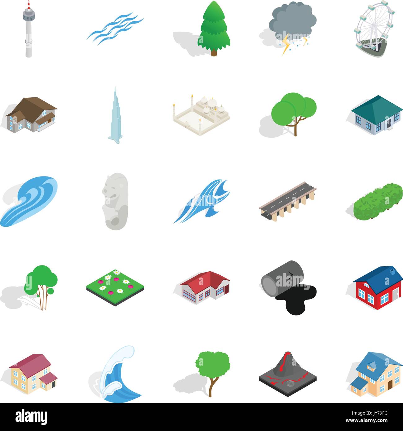 Unit icons set, cartoon style Stock Vector Image & Art - Alamy