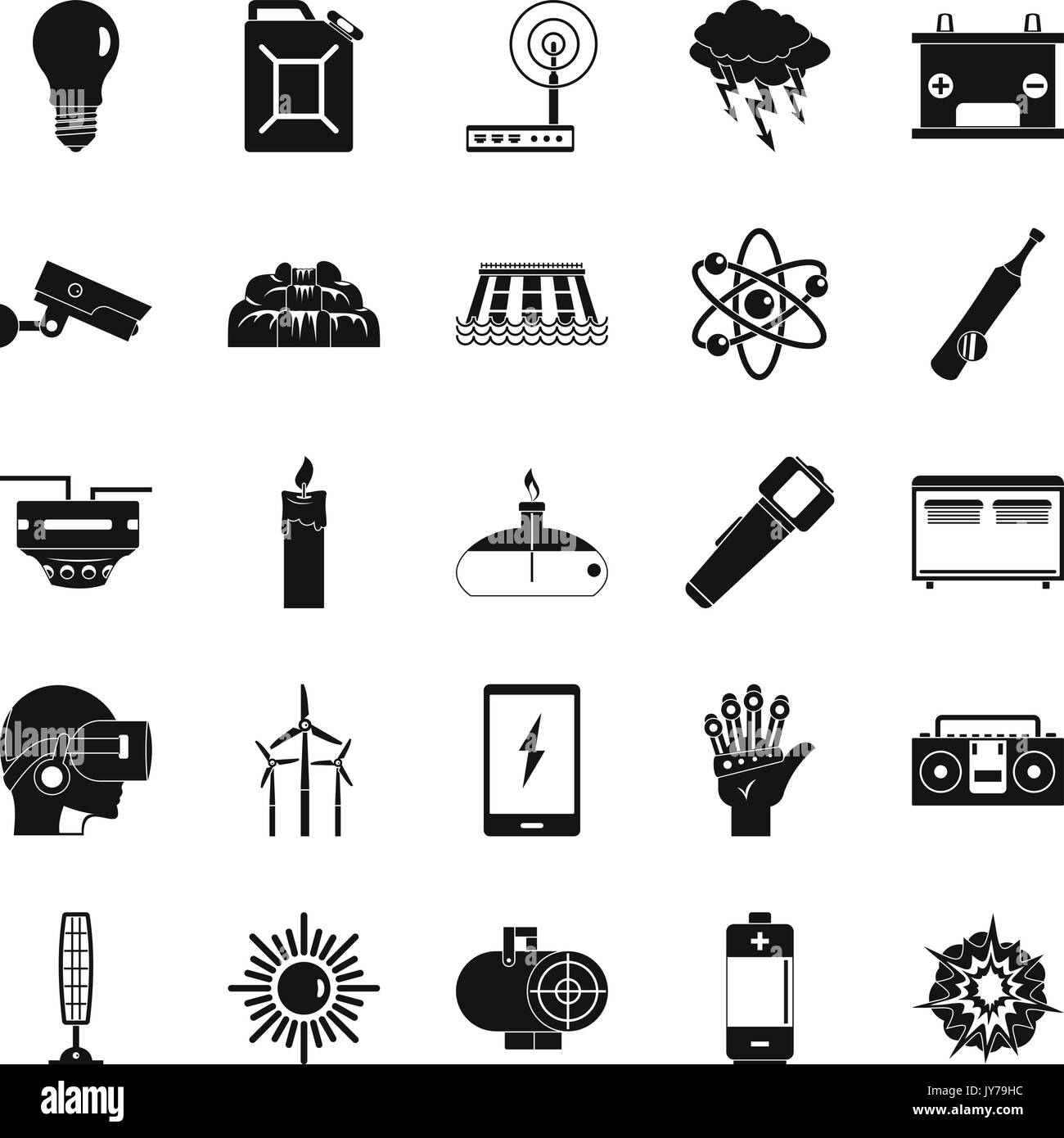 Petrol icons set, simple style Stock Vector Image & Art - Alamy