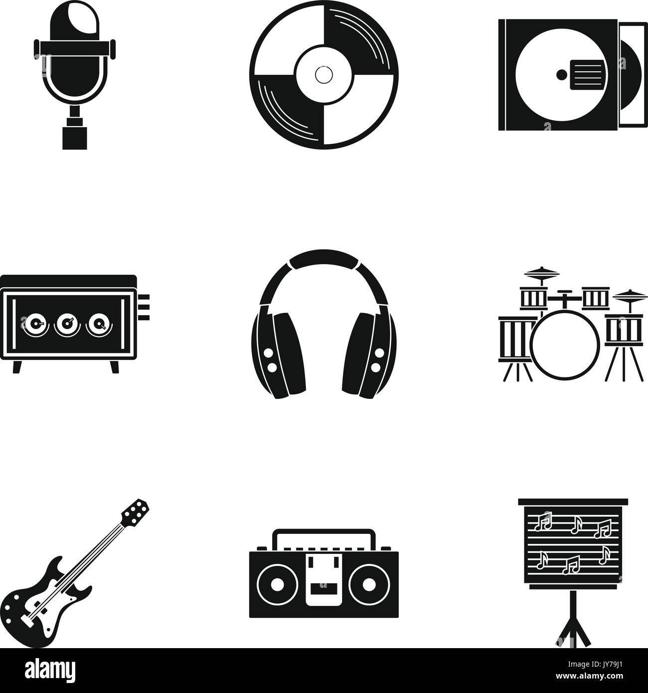 Sound producing icon set, simple style Stock Vector Image & Art - Alamy