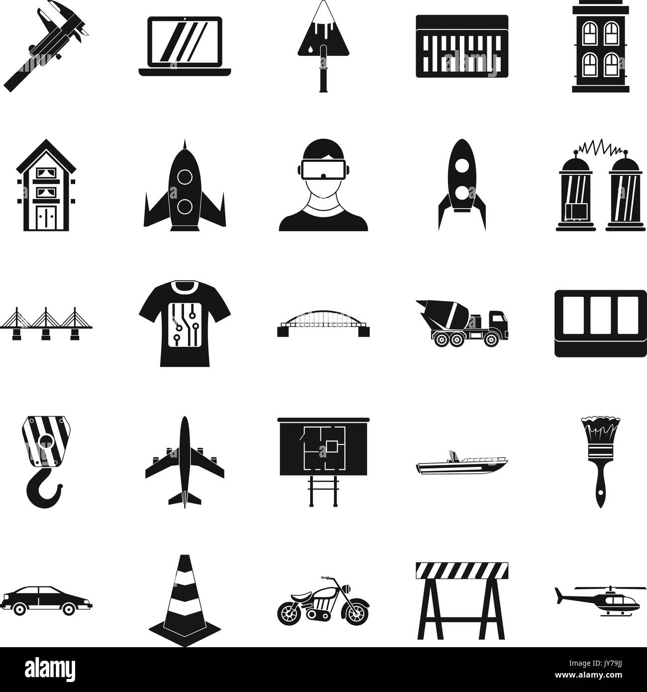 Draft icons set, simple style Stock Vector Image & Art - Alamy