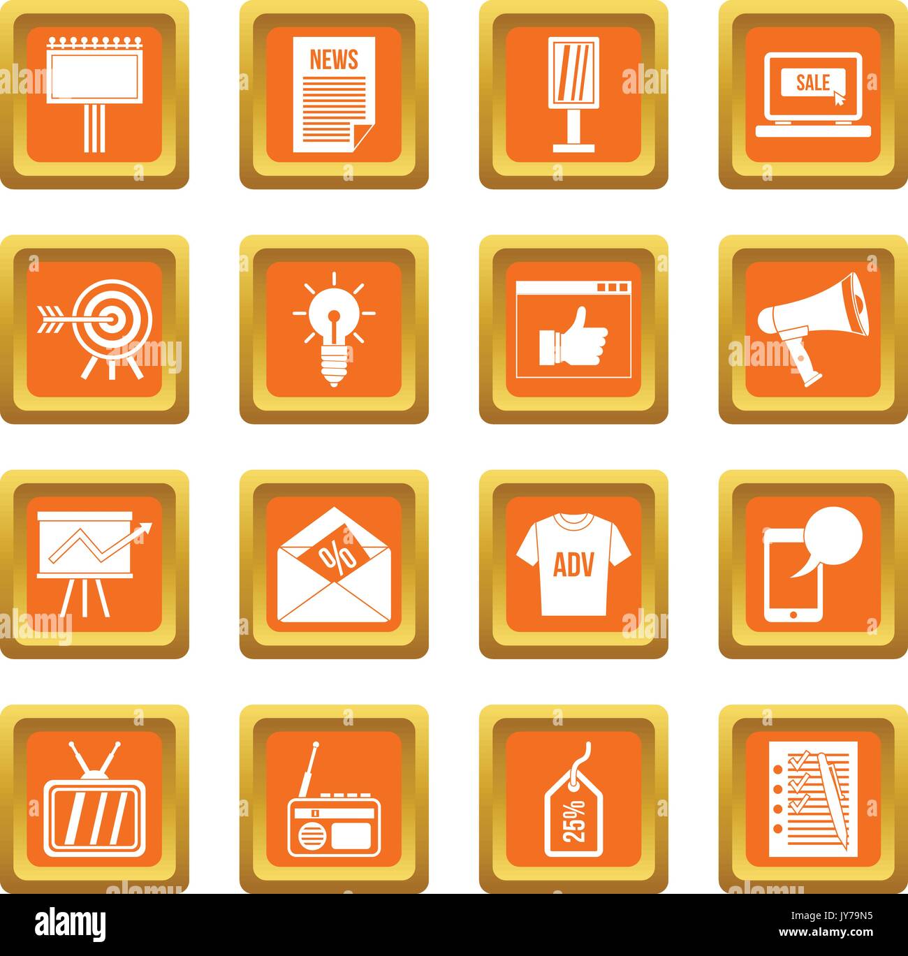 News social orange Stock Vector Images - Alamy