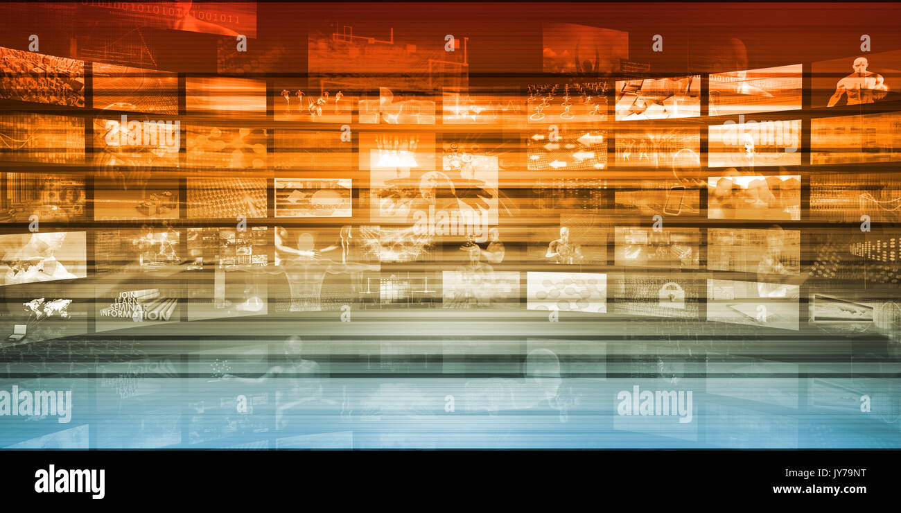 Digital Multimedia Entertainment and Internet Business Concept Stock ...