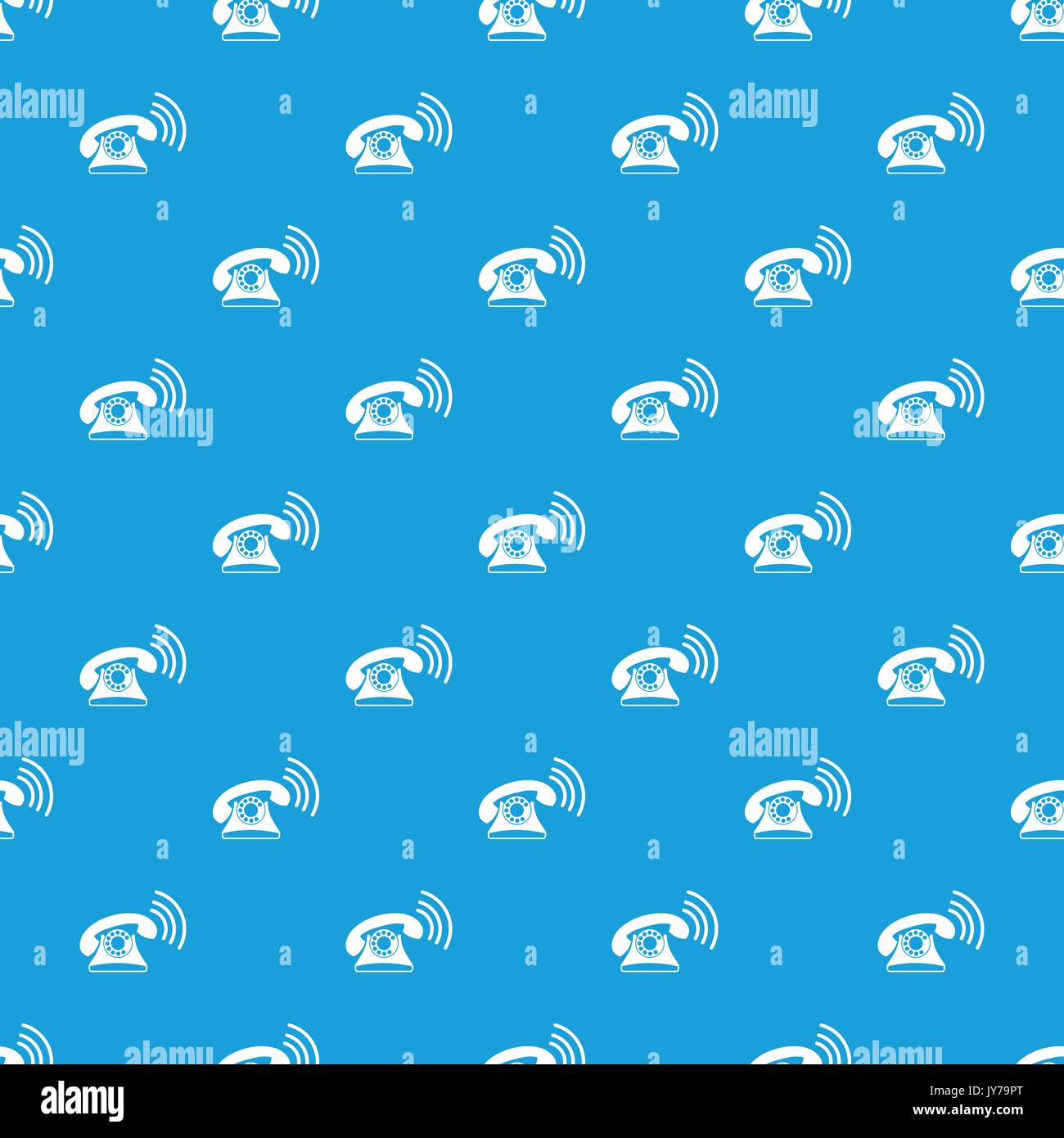 Retro phone pattern seamless blue Stock Vector Image & Art - Alamy