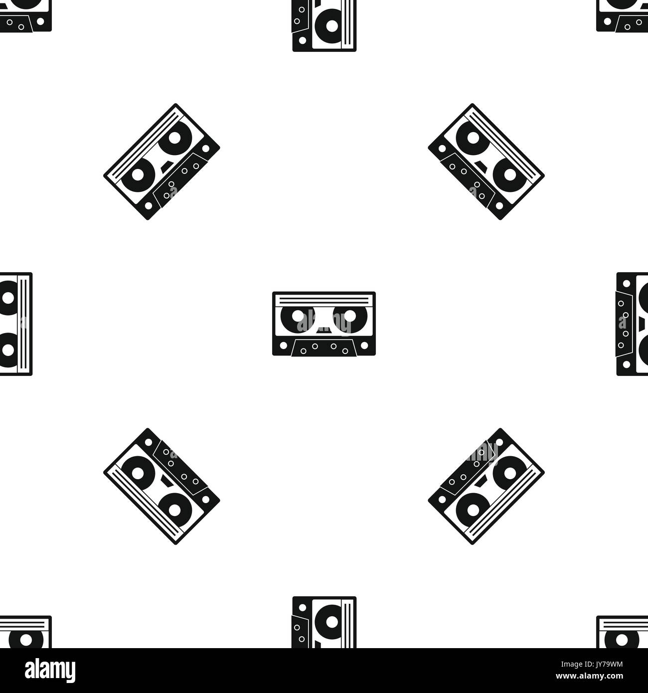 Audio cassette tape pattern seamless black Stock Vector Image & Art - Alamy