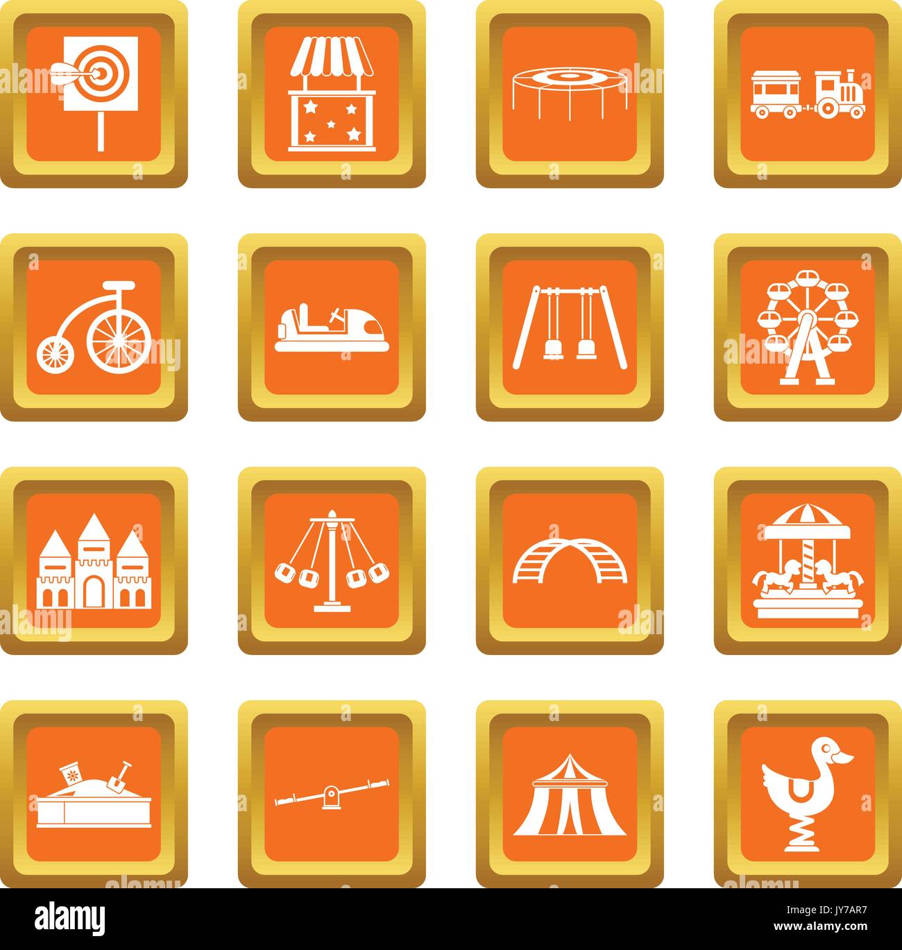 Orange playground ride Stock Vector Images - Alamy