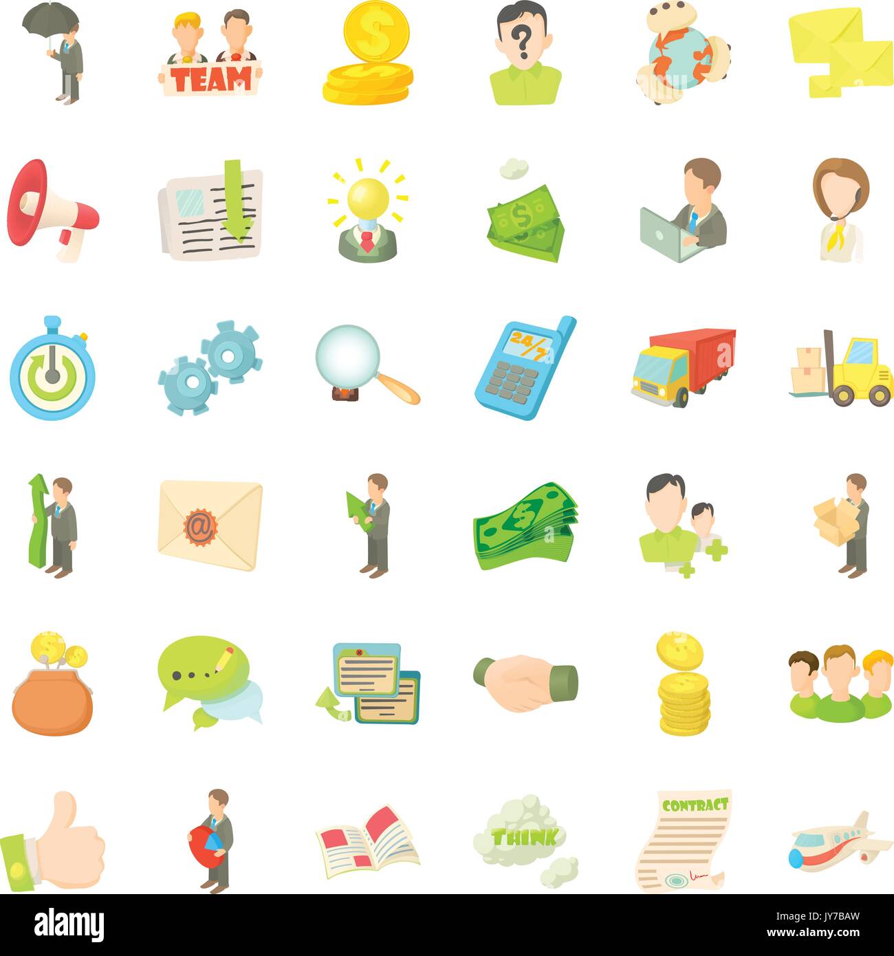Business company icons set, cartoon style Stock Vector Image & Art - Alamy