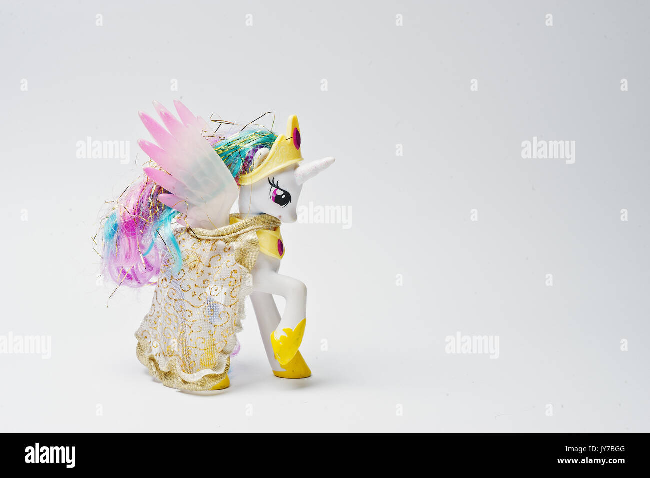 Hai, Ukraine - August 10, 2017: colorful toy pony from the famous ...