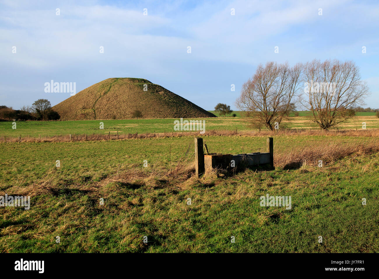 Silbury Hill neolithic site Wiltshire, England, UK is the largest ...