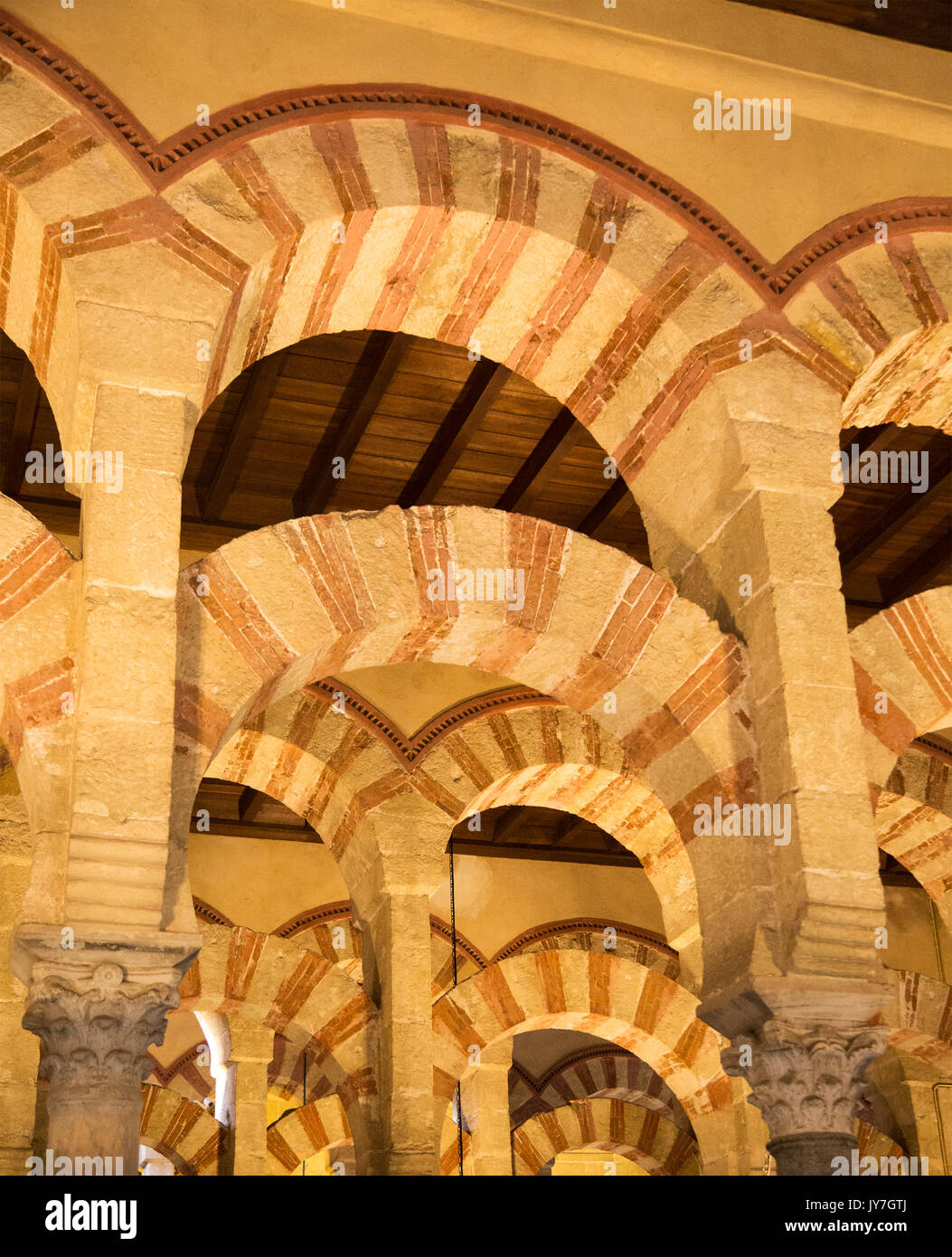 Moorish arches in the former great mosque now cathedral hi-res stock ...
