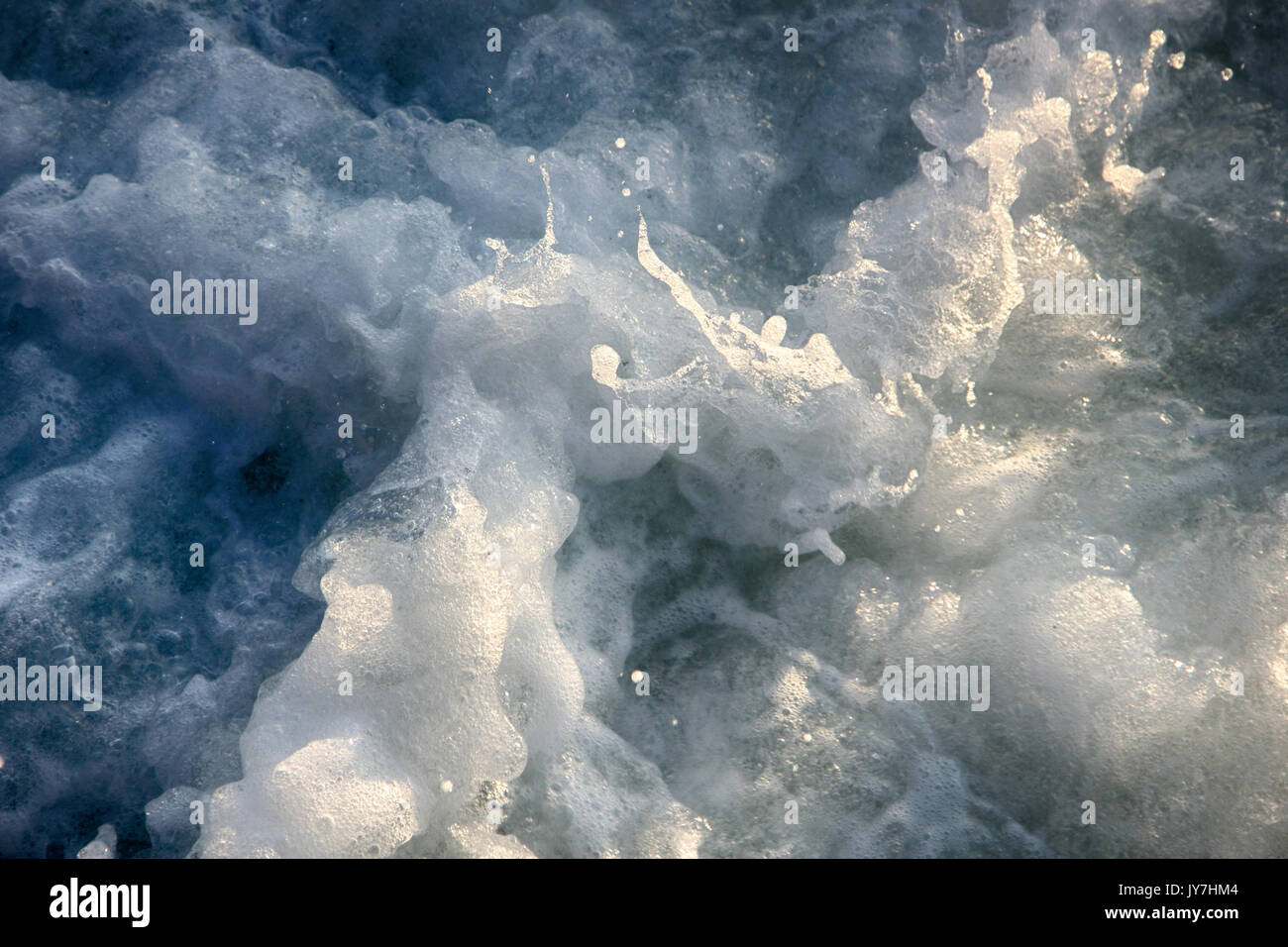 raging sea water at beach. forces of nature in performance of waves of ...