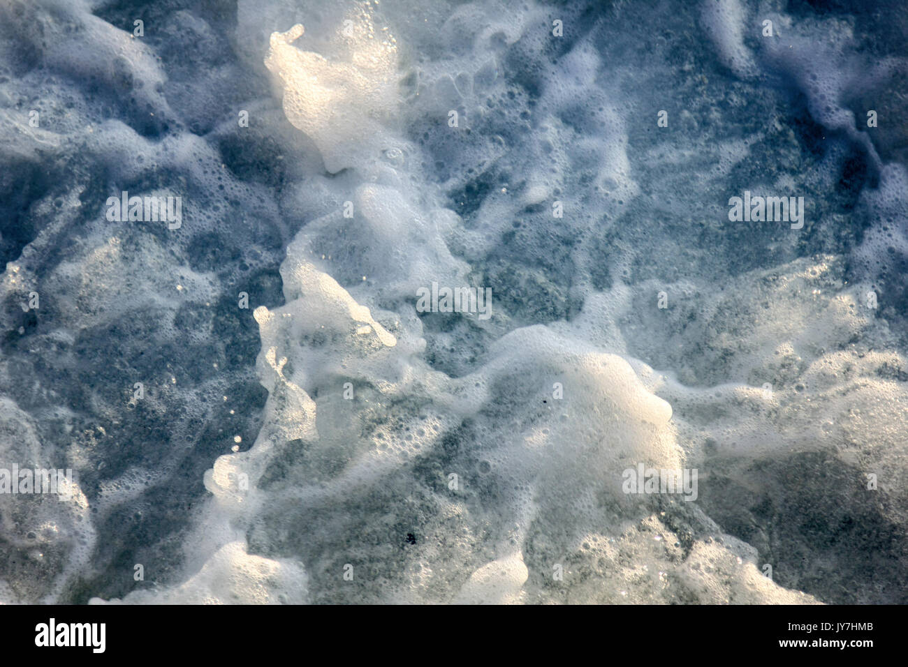 raging sea water at beach. forces of nature in performance of waves of ...
