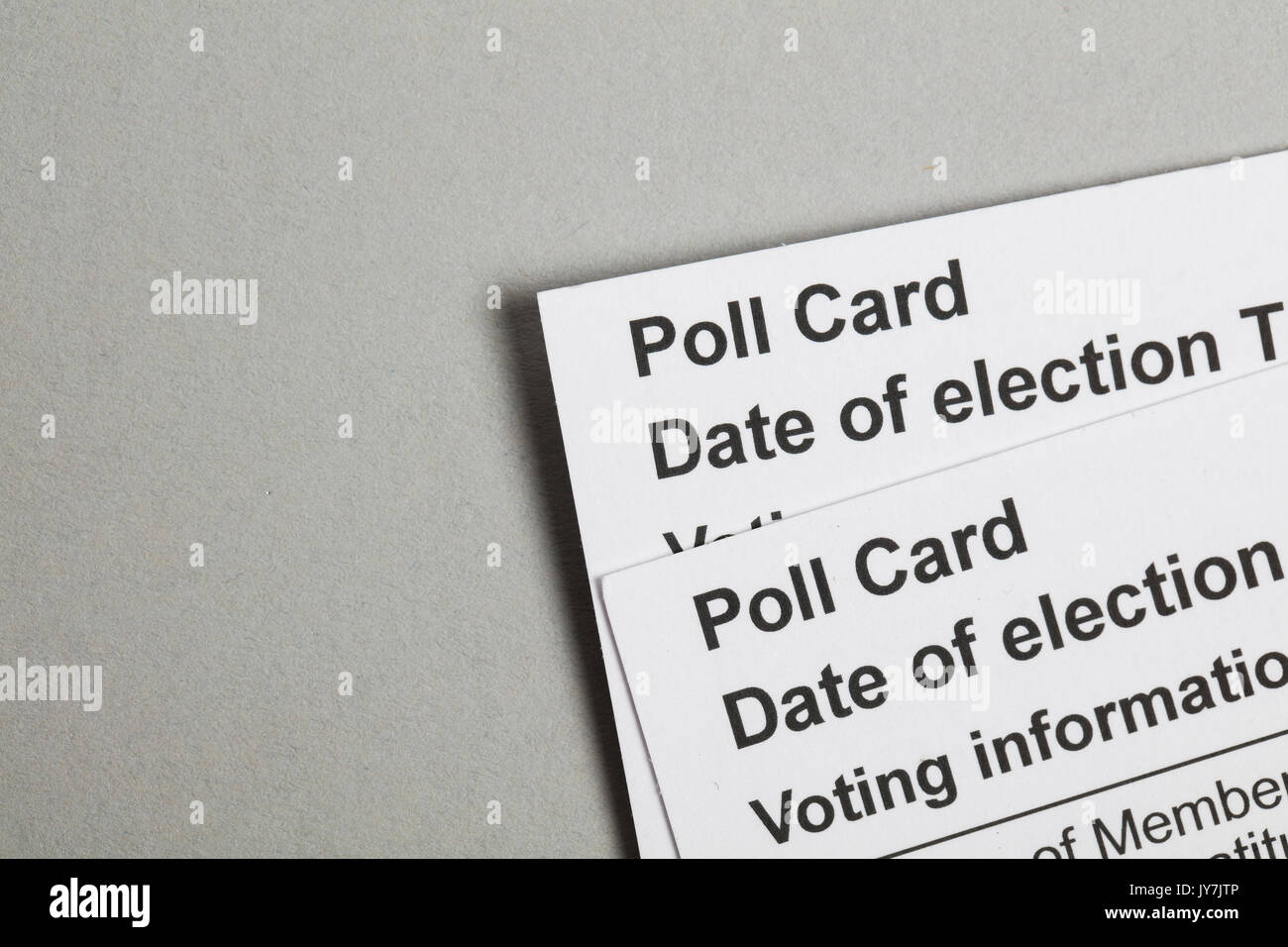 Poll Card for the UK General election Stock Photo - Alamy
