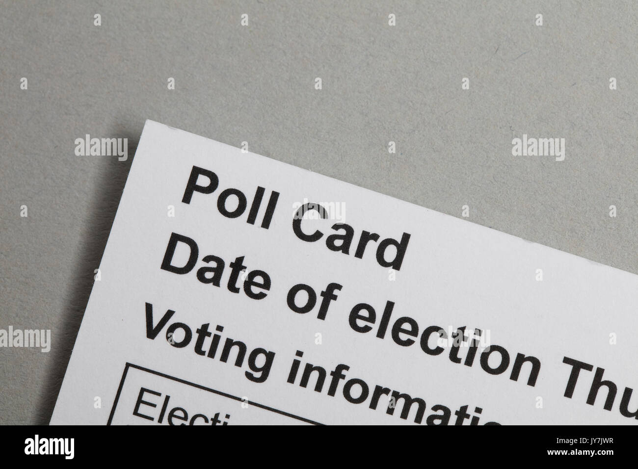 Poll Card for the UK General election Stock Photo - Alamy