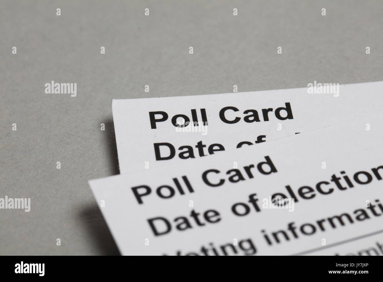 Poll Card for the UK General election Stock Photo - Alamy