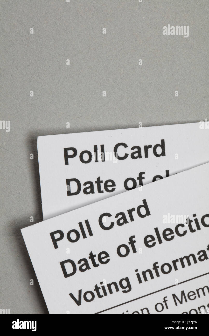 Poll Card for the UK General election Stock Photo - Alamy
