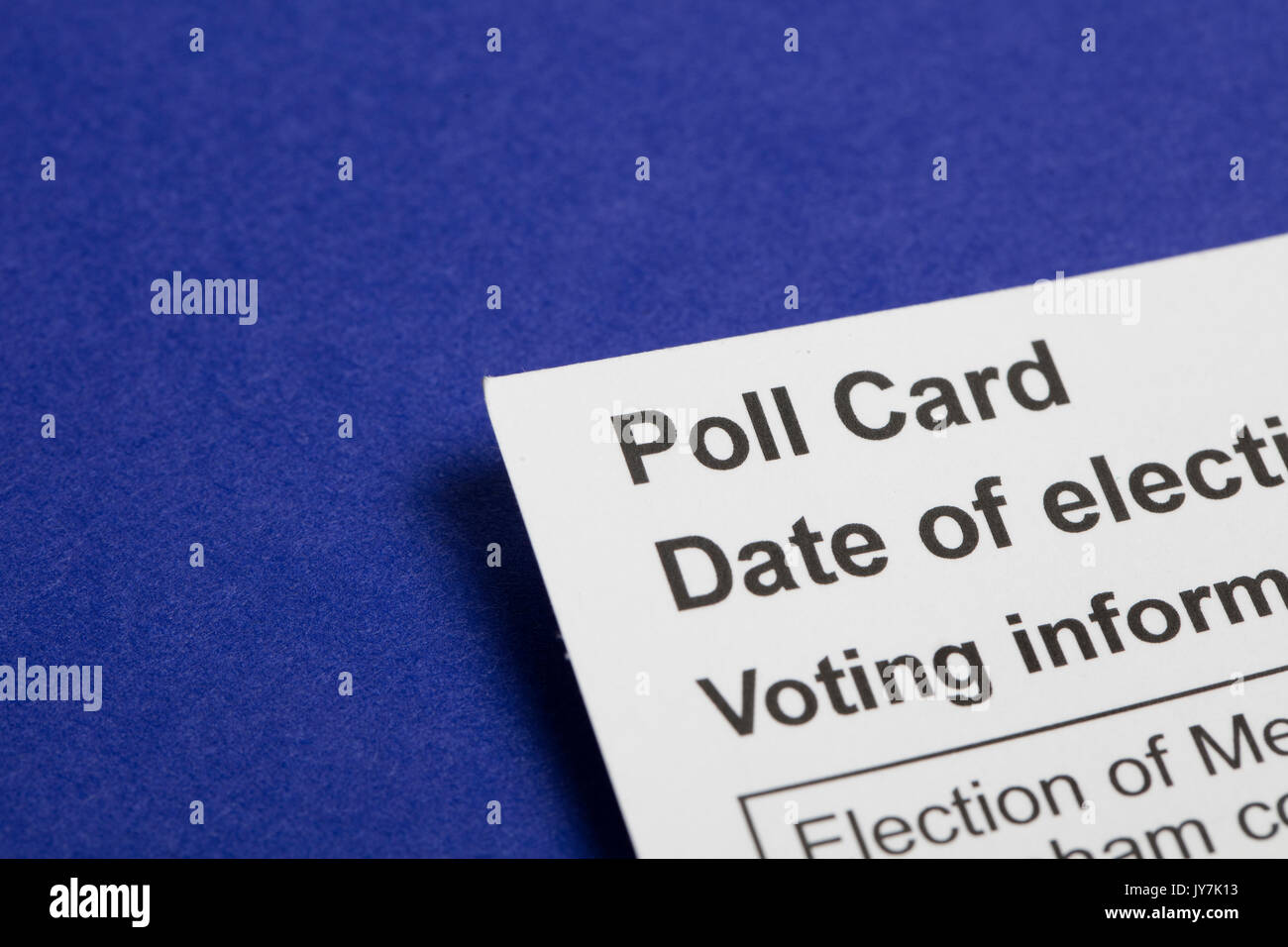 Poll Card for the UK General election Stock Photo - Alamy